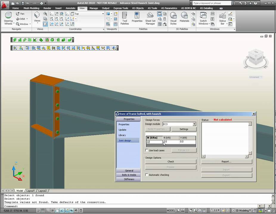 Advance Steel - Automatic Haunch connection creation - YouTube