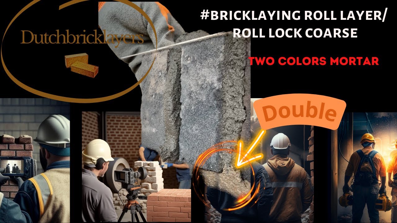 Bricklaying double color mortar roll lock coarse 🧱🇳🇱 - YouTube