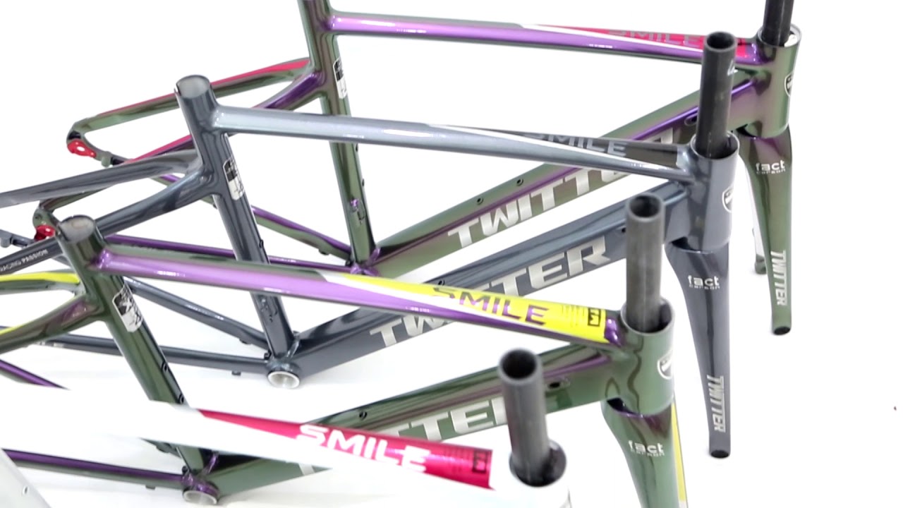 TWITTER aluminum road bike frame SMILE disc brake - YouTube
