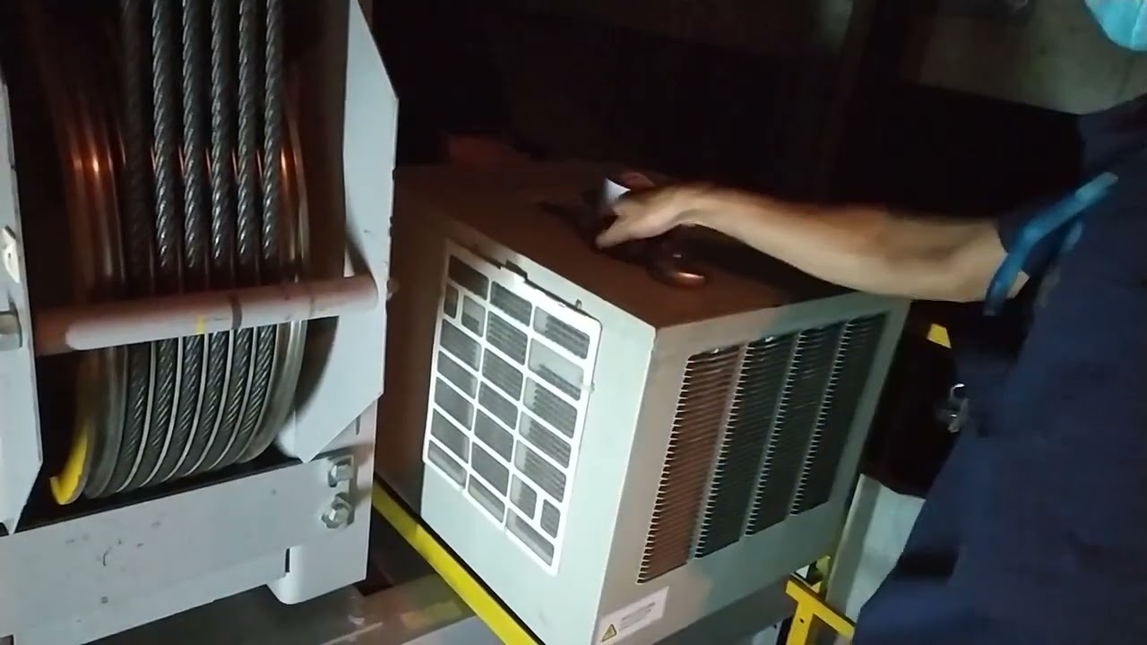 pasang ac sangkar lift - YouTube