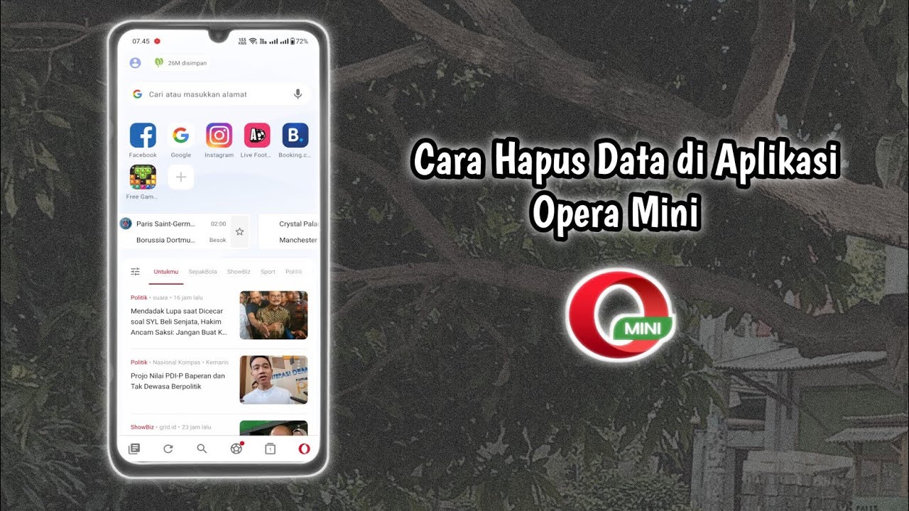 Cara Menghapus Data di Aplikasi Opera Mini - YouTube