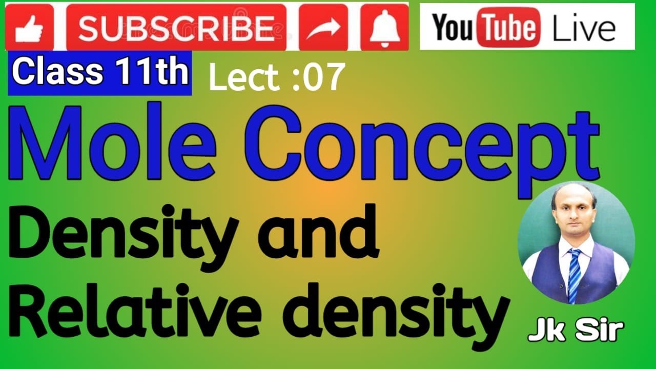 Vapour density |and Relative molecular mass| Relative Density ...