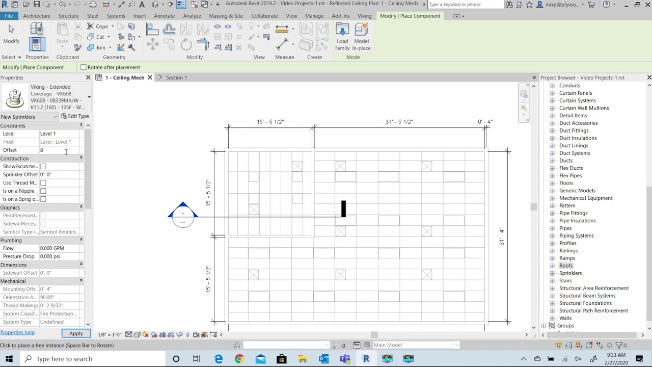 vDesign How To: Load a Sprinkler Family - YouTube