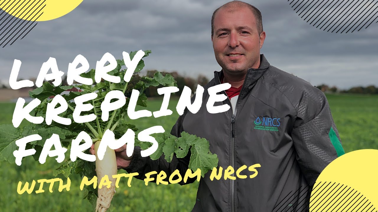 Matt, from NRCS, describes the Spring Barley and Radish cover crop mix ...