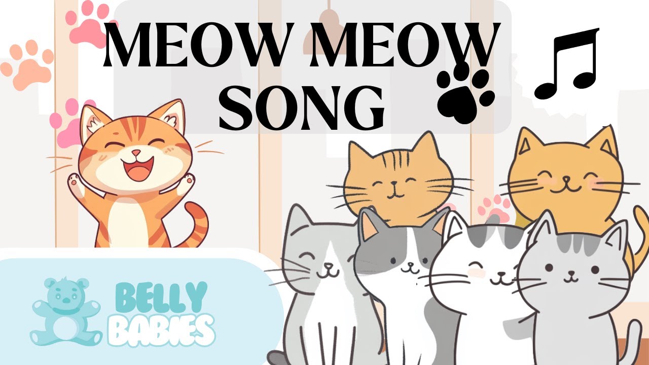 Meow Meow Cat Song | Bellybabies | Nursery Rhymes & Kids Songs | Learn ...