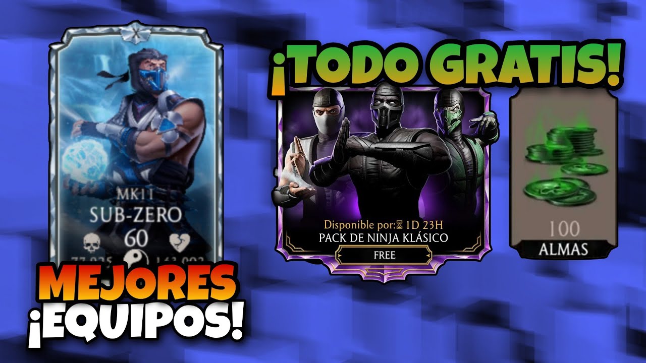 ¡SUB ZERO MK11 GRATIS! MEJORES EQUIPOS PARA USARLO,PACK NINJA KLASICO Y ALMAS *GRATIS* | Mk ...