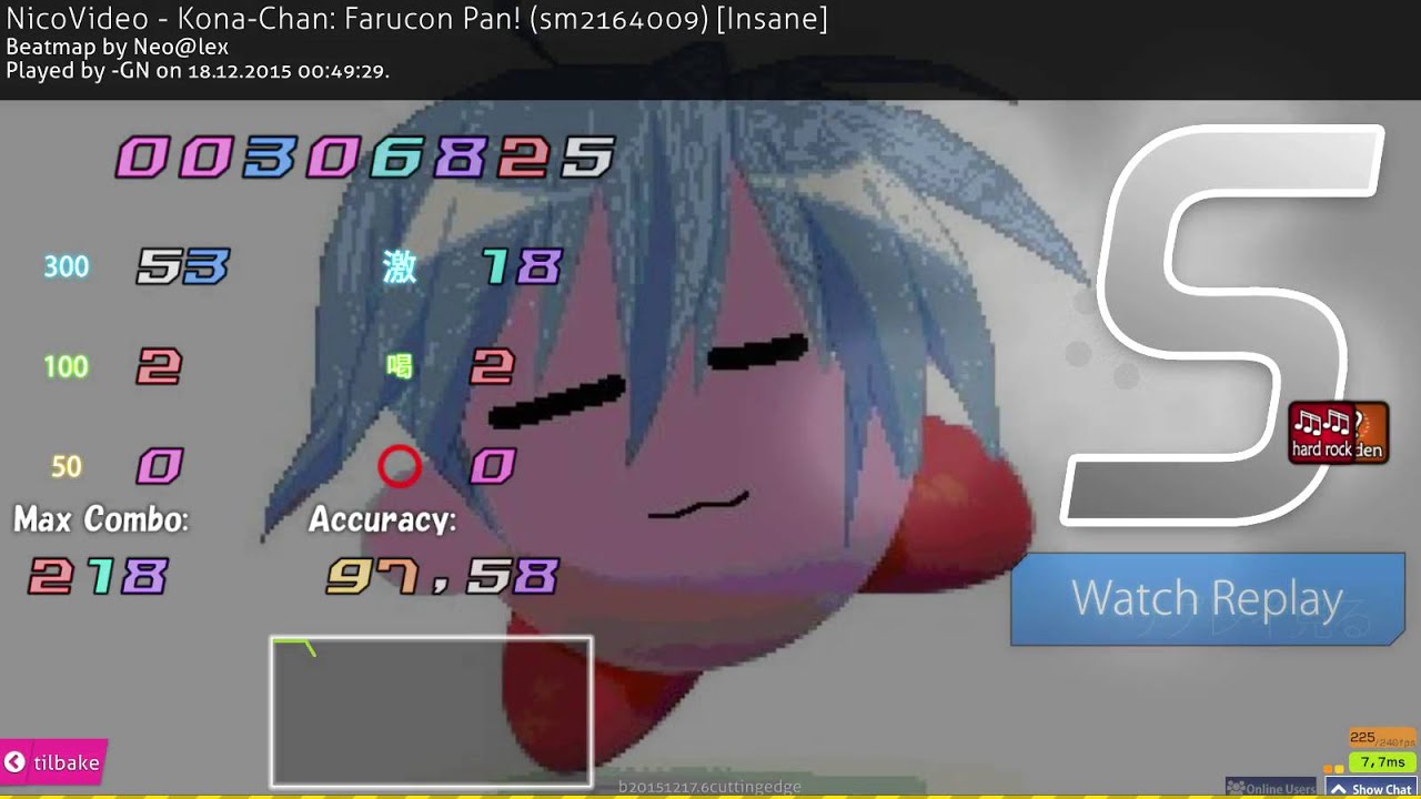osu! for microbes - NicoVideo - Kona-Chan: Farucon Pan! [Insane] +HDHR ...