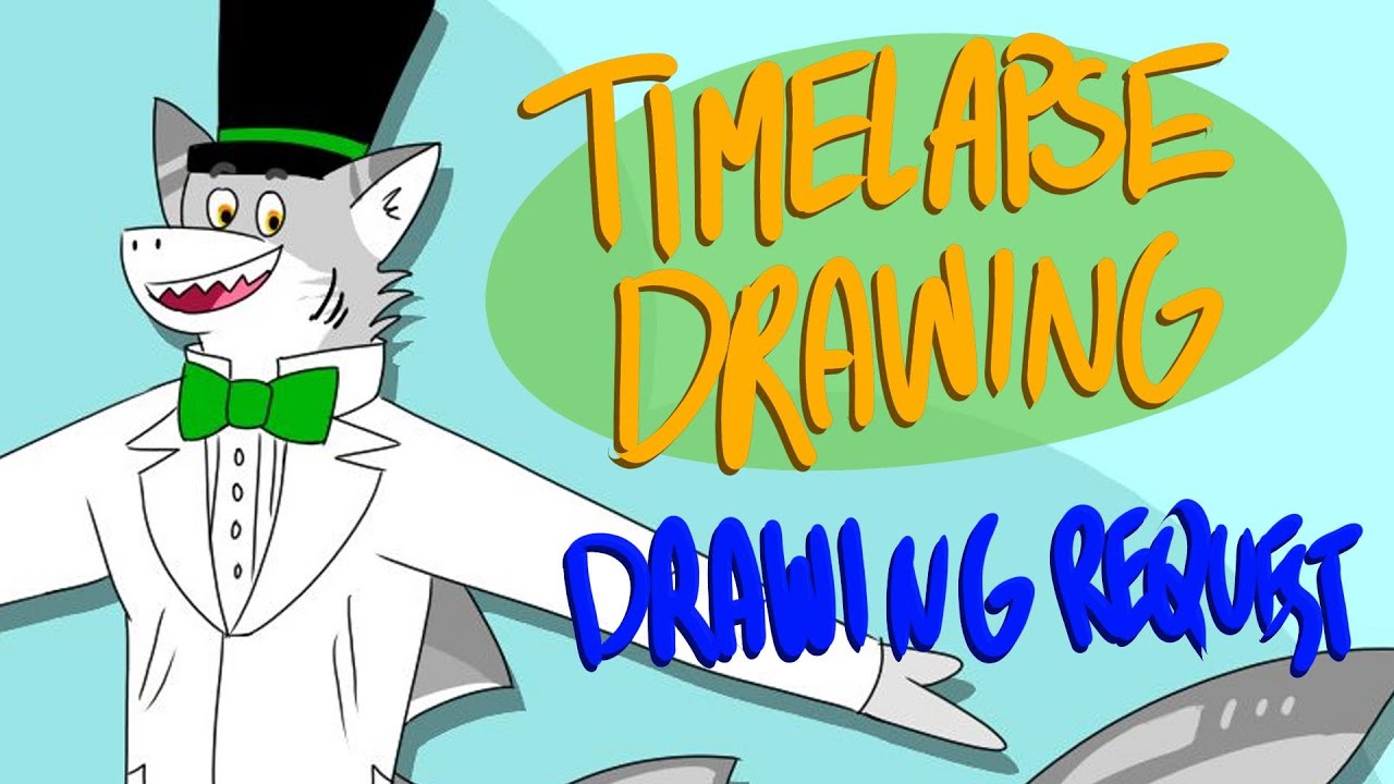 TIMELAPSE DRAWNIG | DRAWNIG REQUEST | Percy the Shark (Not My Character ...