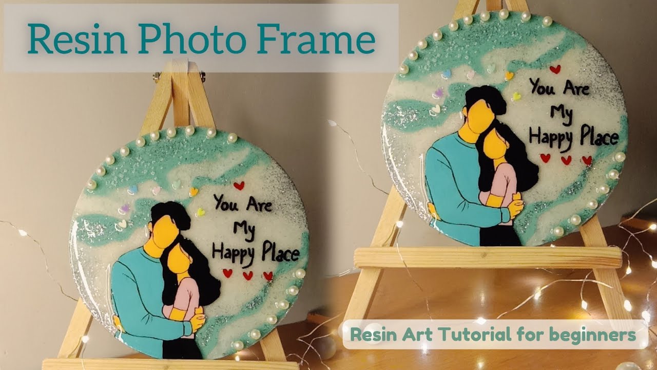 I mixed Acrylic Paints in Resin🤫Diy Resin Photo Frame|Creative Way to ...
