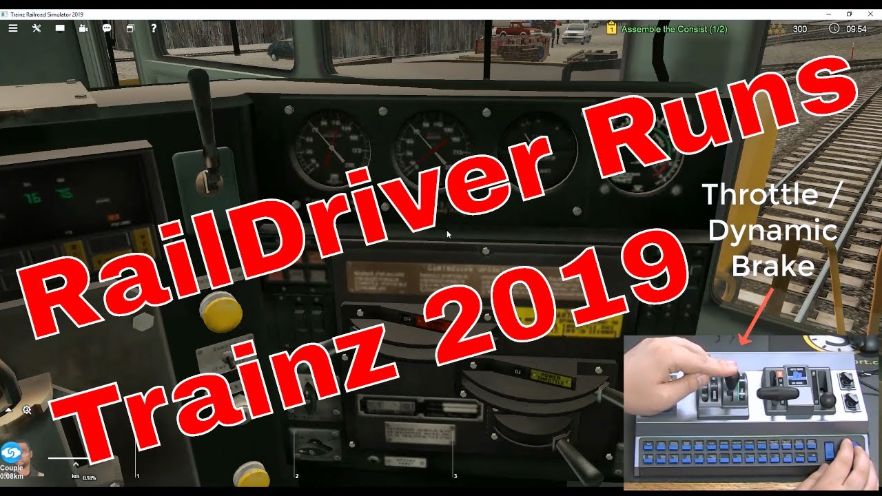 RailDriver Controlling Trainz Railroad Simulator 2019 - YouTube