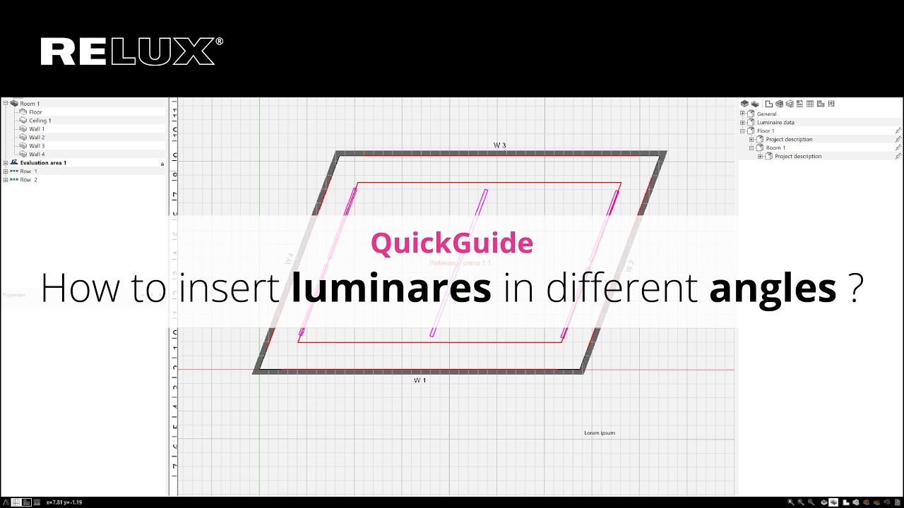 ReluxDesktop | QuickGuide | How to insert luminares in different angles ...
