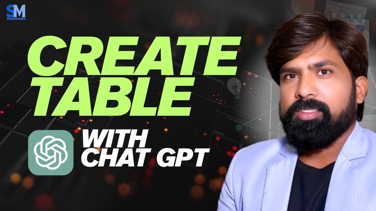 How to Create Tables with ChatGPT in Seconds - YouTube