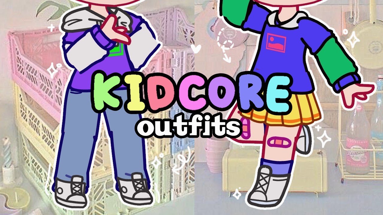 🌈 Kidcore outfit ideas • Gacha Club 🍄 ( aesthetic ) - YouTube