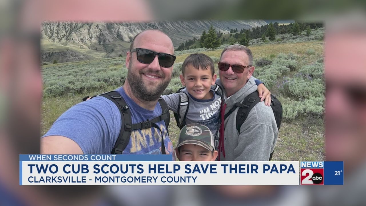 When seconds count: Two Cub Scouts help save their papa - YouTube