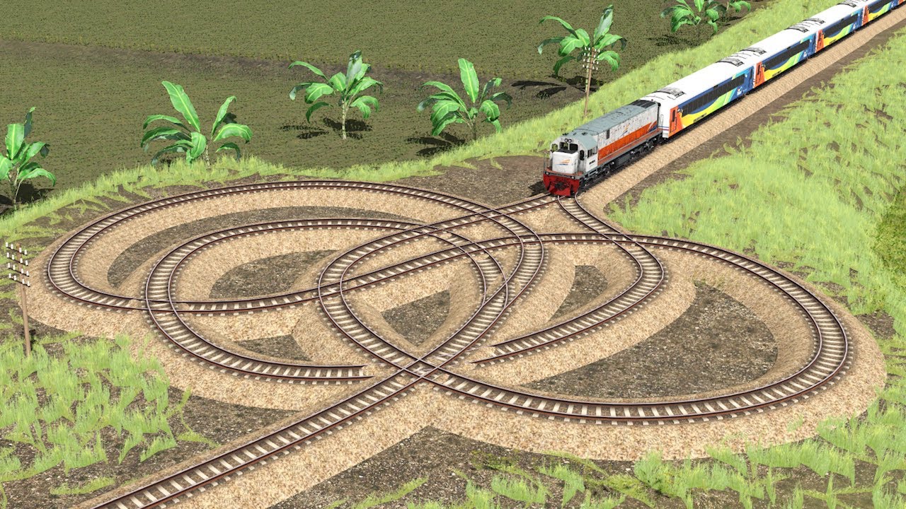 Kereta Api Berjalan Lewat Rel Lingkaran Cincin | The Train Runs Through ...