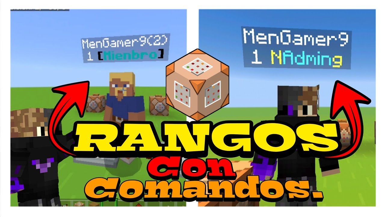 Como hacer Rangos con Comandos En Minecraft Bedrock 1.18 - YouTube