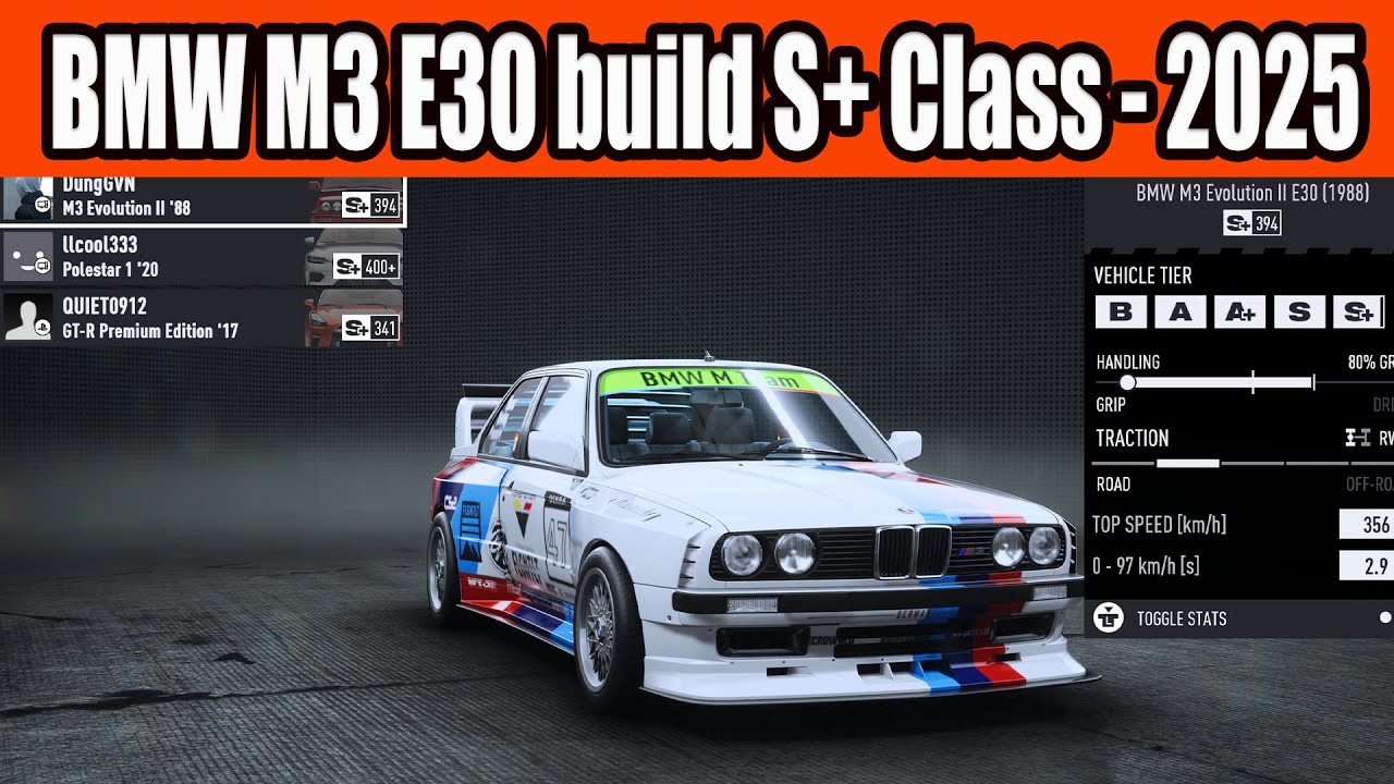 BMW M3 Evo E30 build S+ Class in NFS Unbound in 2025 - YouTube