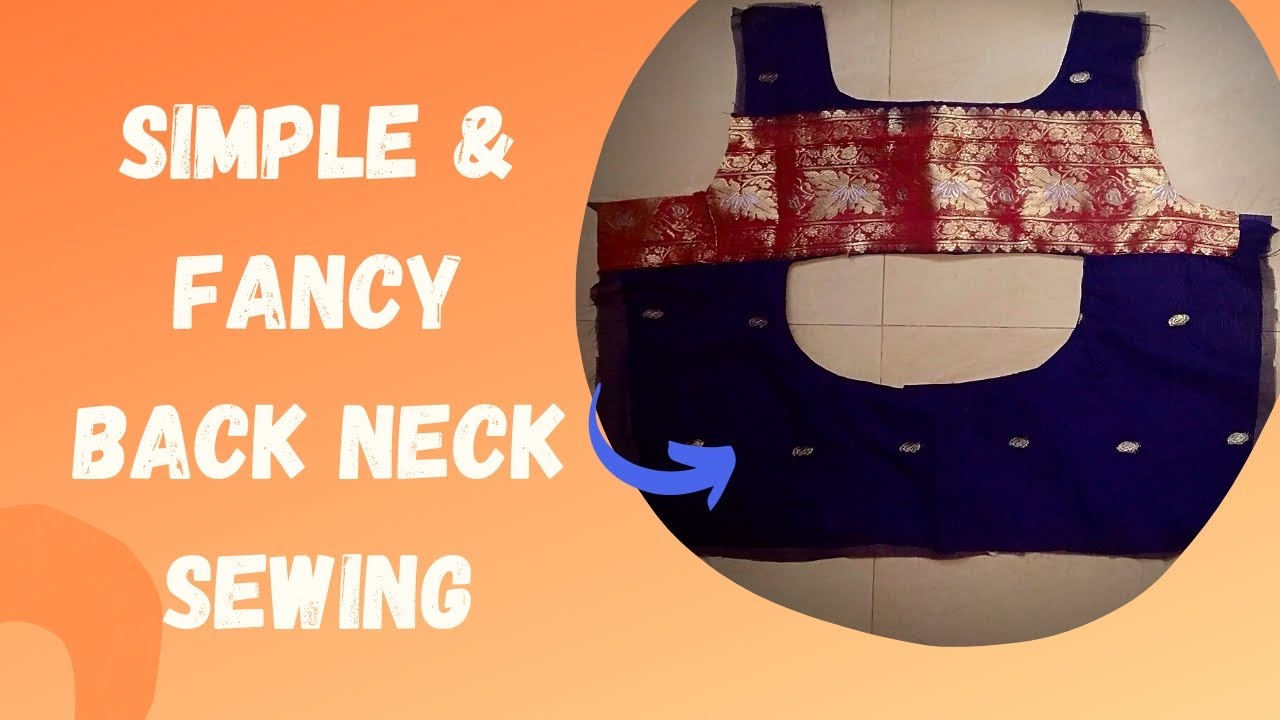 📍Simple and fancy back neck stiching and cutting tutorial📍Back neck ...