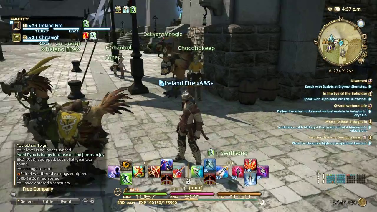Final Fantasy XIV FFXIV BRD Bard Ireland Eire Western La Noscea Aleport ...