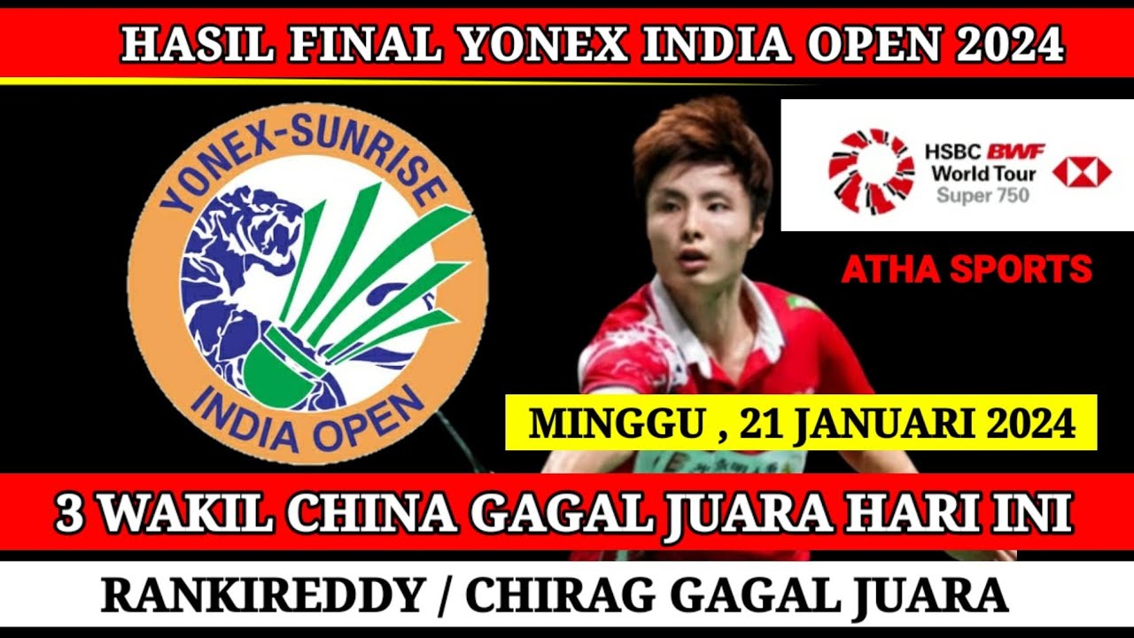 HASIL LENGKAP FINAL INDIA OPEN 2024 | HASIL BADMINTON HARI INI - YouTube