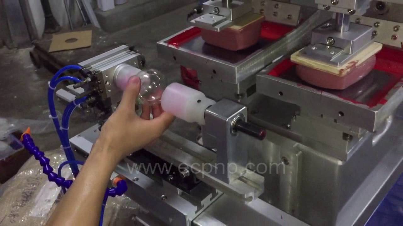 Two Color Balls Pad Printing Machine - YouTube