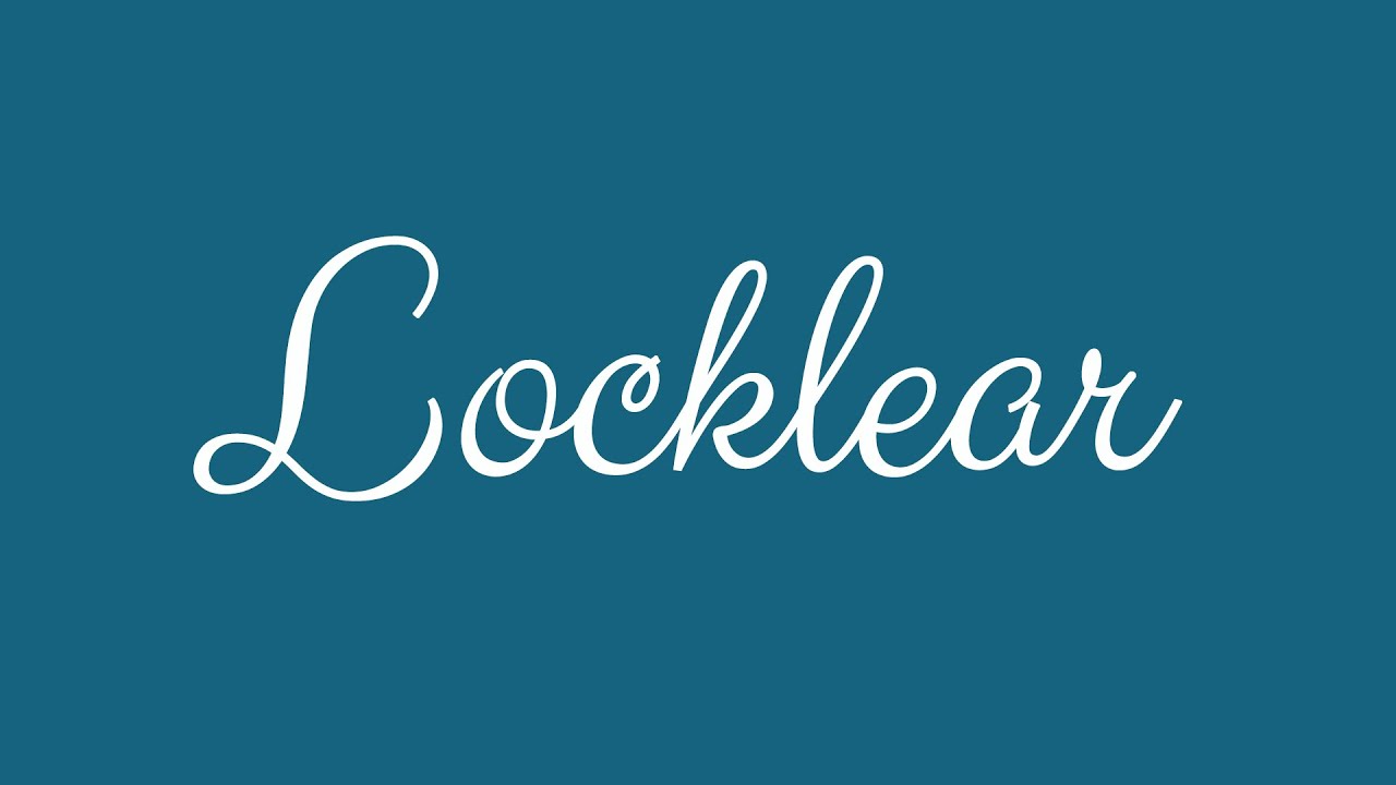 Learn how to Sign the Name Locklear Stylishly in Cursive Writing - YouTube