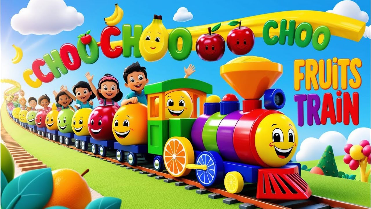 "🎶 Choo Choo Fruit Train Song! 🚂 Fun Nursery Rhymes for Kids - Sing ...