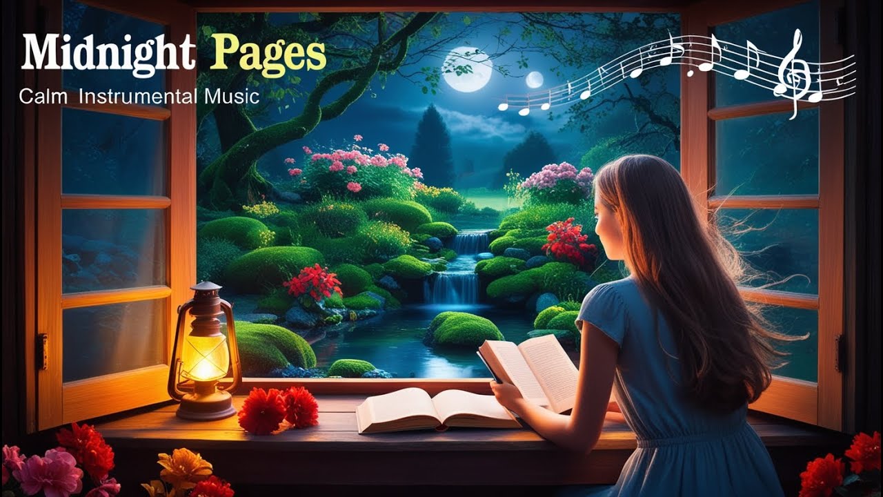 🌙📖 Midnight Pages: Calm Instrumental Music 🎶 - YouTube