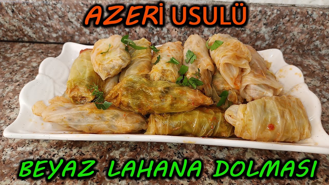 Azerbaycan Kelem Dolması | Azerbaijan Kelm Stuffed (Beyaz Lahana Dolma ...