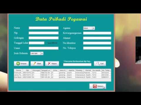 APLIKASI DATA PEGAWAI BERBASIS JAVA DENGAN DATABASE MYSQL - YouTube