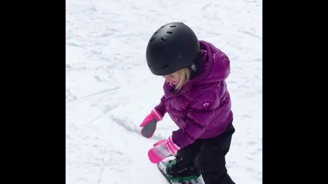 Little Kids Snowboarding