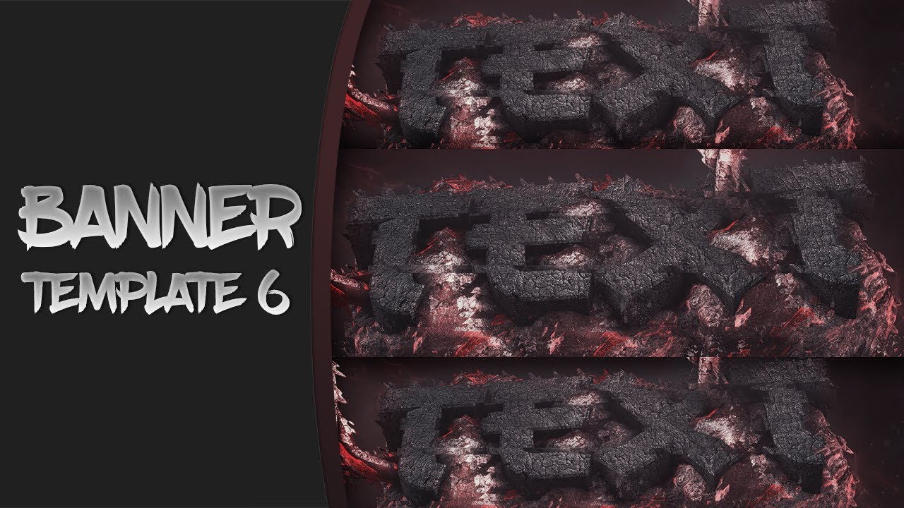 Free Cinema 4D and Photoshop 3D Banner Template #6 + Tutorial - YouTube