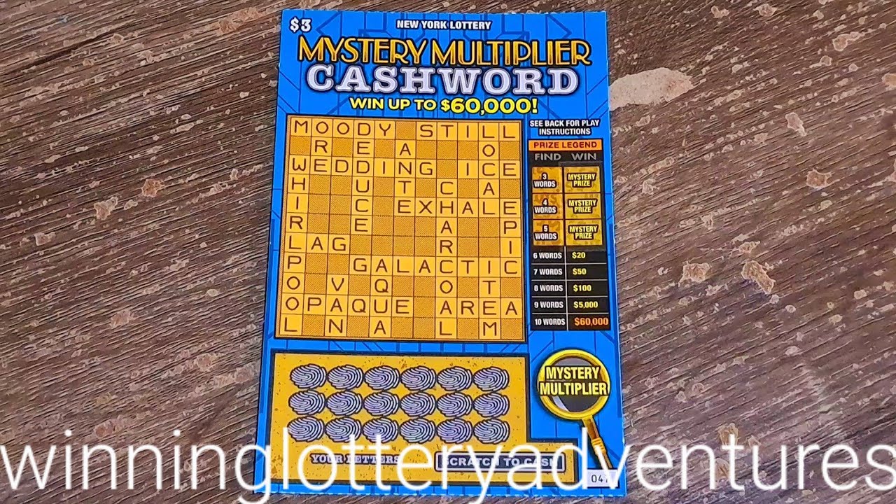 MYSTERY MULTIPLIER CASHWORD $3 NY LOTTERY SCRATCH OFF - YouTube