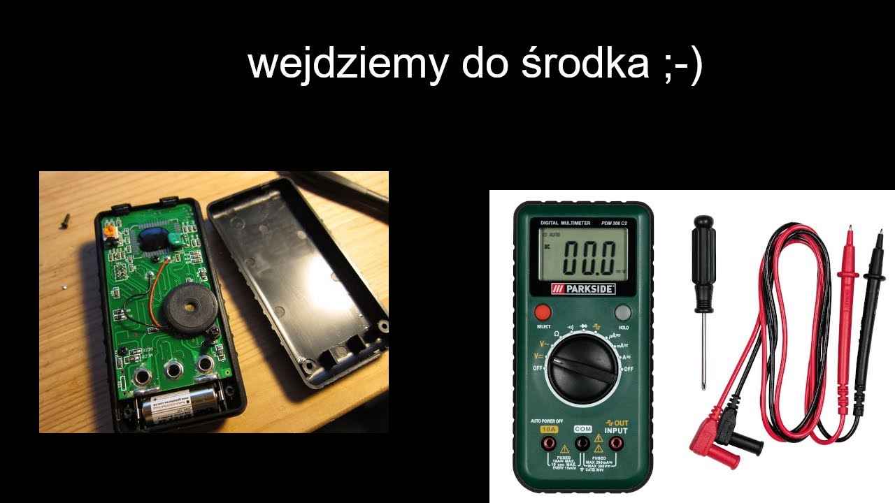 Szybkie testo-macanie i wnętrze multimetru PARKSIDE PDM 300 C2 - YouTube
