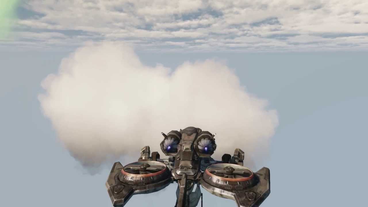 UDK Clouds with (fake) volumetric textures - YouTube