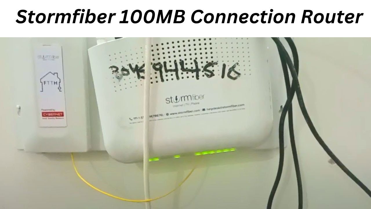 Stormfiber 100MB Connection kaise lagway and Router Review - YouTube
