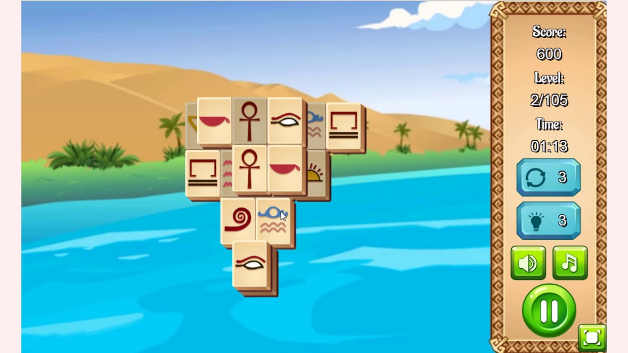 How to play ancient egypt mahjong game | Free online games | MantiGames ...