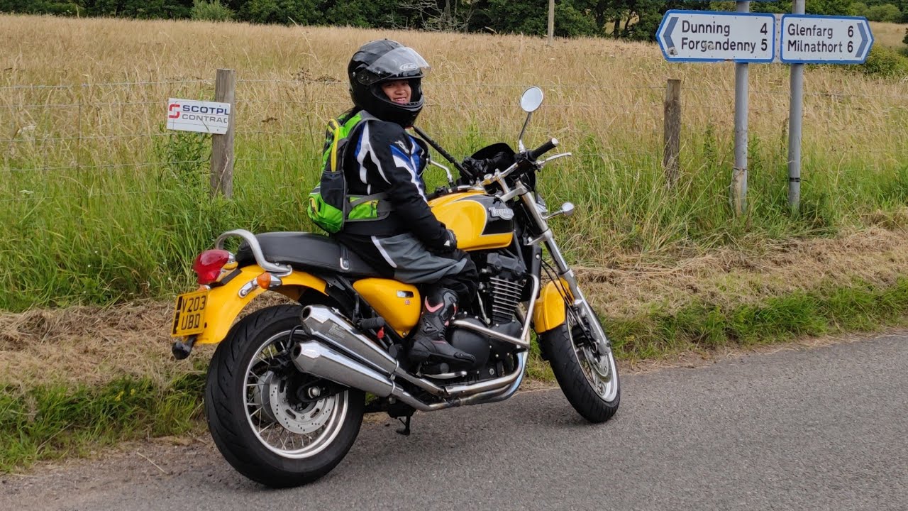 Triumph Thunderbird Sport "Bumble Bee" meets some horses and visits ...