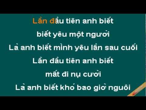 Lan Dau Tien Anh Biet Karaoke - Quang Vinh - CaoCuongPro - YouTube