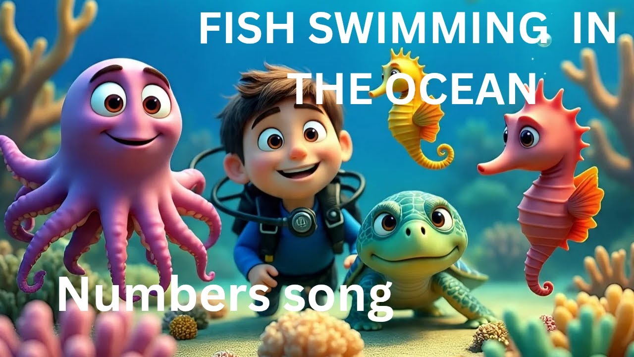 👉 Fish Swimming Numbers Song | Learn 1 to 10 with Colorful Fish | Kadoo ...