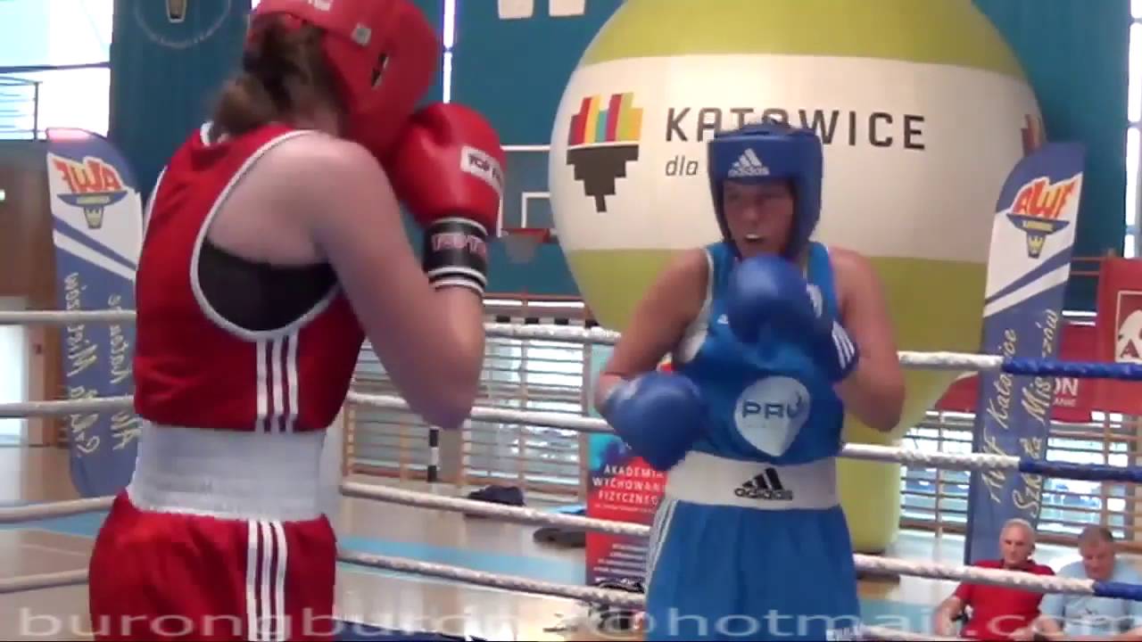 23 06 2016 women boxing Anna Bilous red vs Katarzyna Szarańska blue ...