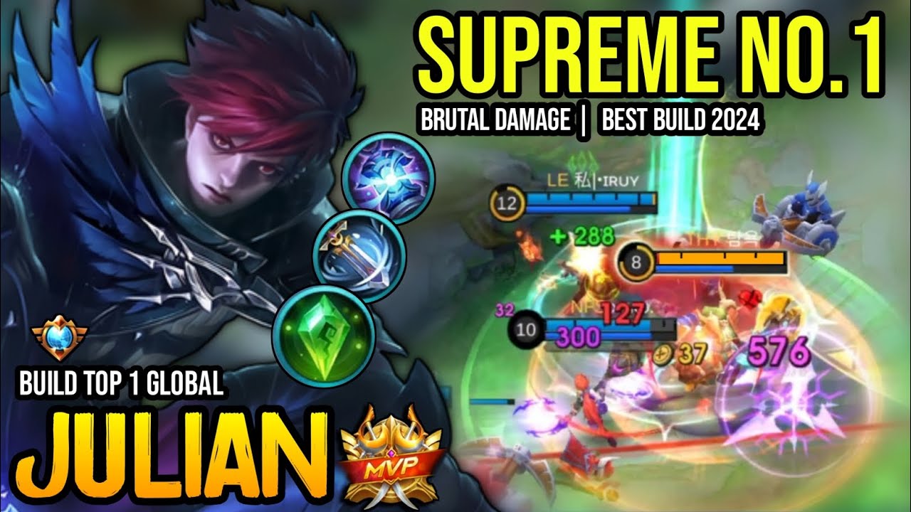 JULIAN BEST BUILD 2024 | BUILD TOP GLOBAL JULIAN GAMEPLAY | MOBILE ...