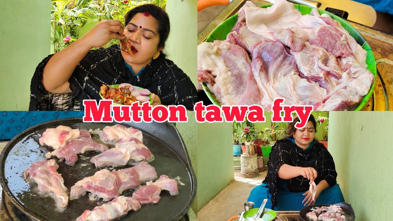 MUTTON TAWA FRY || CHERRY SATHAKSHI - YouTube
