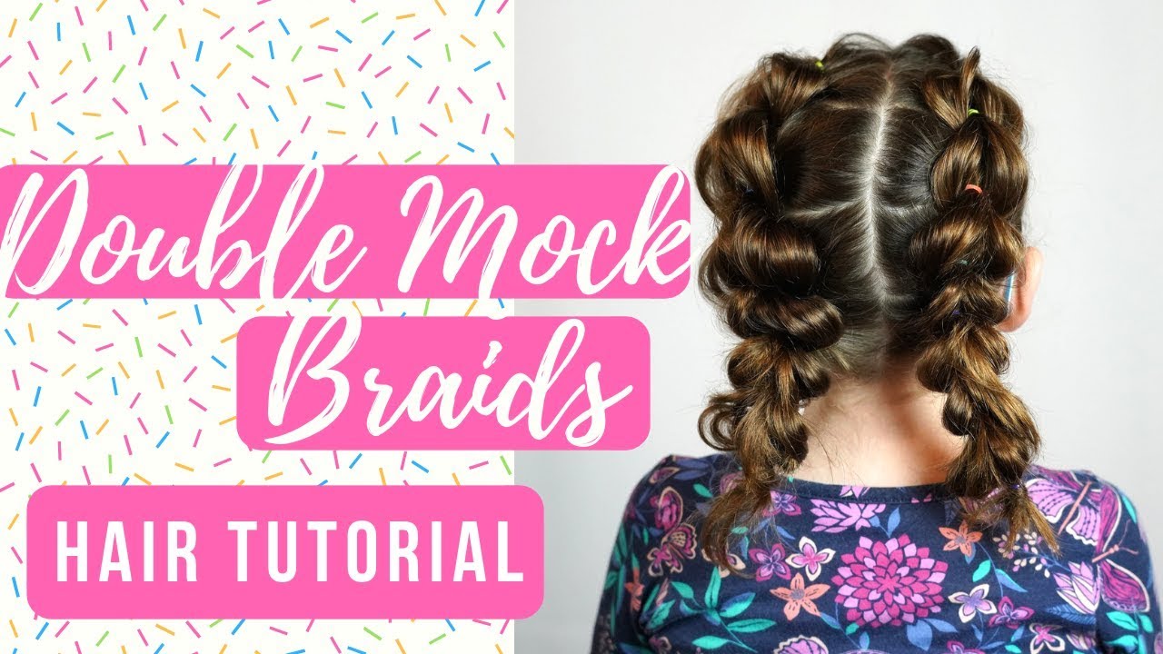 Double Mock Braid // Cool Easy Style for Long Hair Girls Tutorial - YouTube