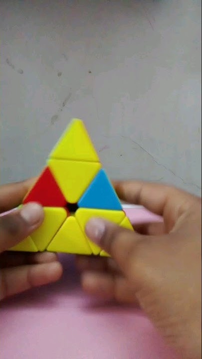 how to solve pyraminx cube under 1 min using algorithm#cube #shorts - YouTube