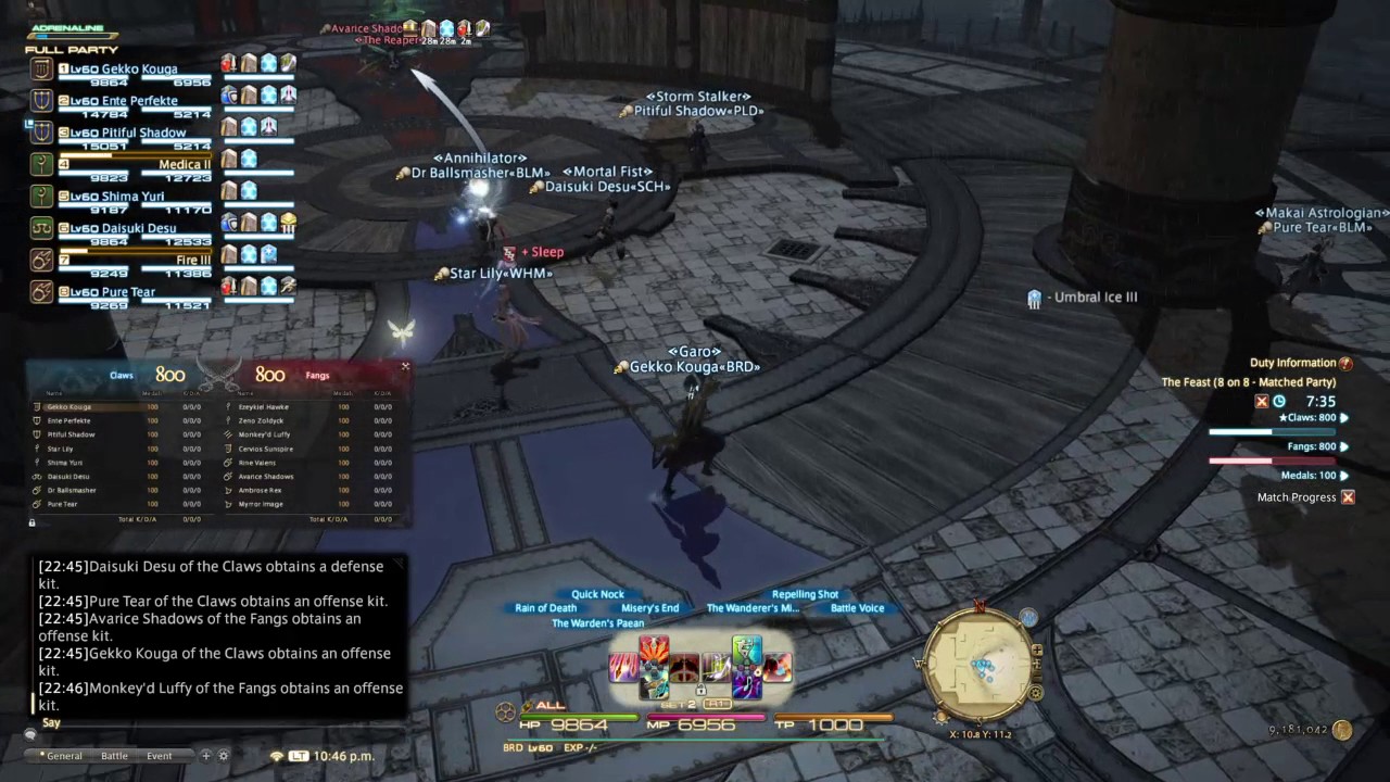 FINAL FANTASY XIV - The Feast PVP - BRD Limit Break 2KO - YouTube
