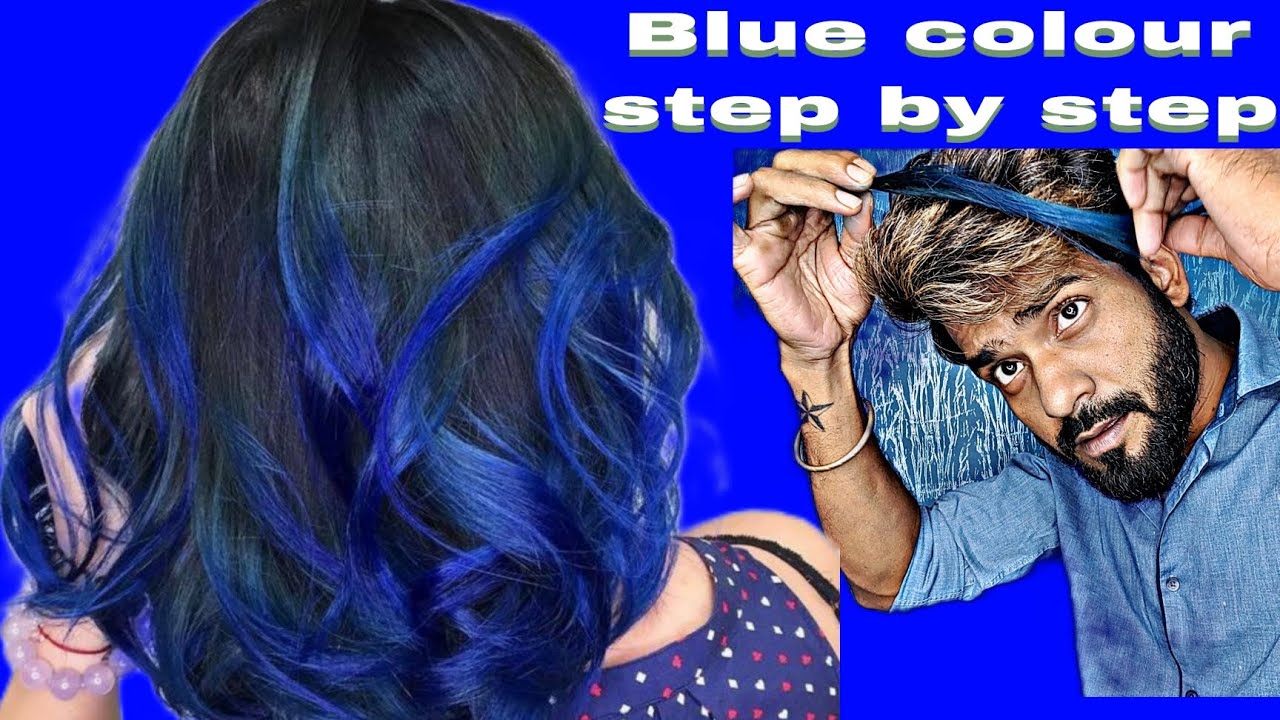 blue colour step by step #hairdresser #barber #hair #hairsalon # ...