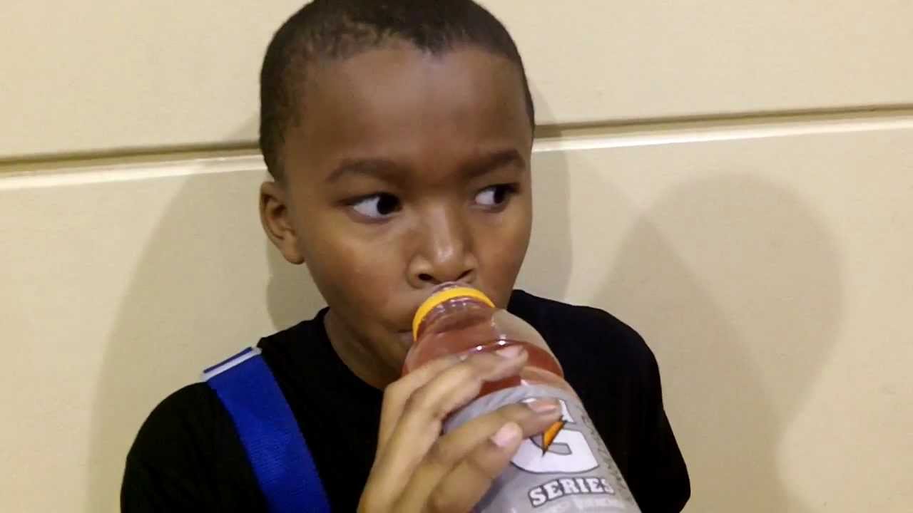 Kid Drinks Gatorade After Big Game - YouTube