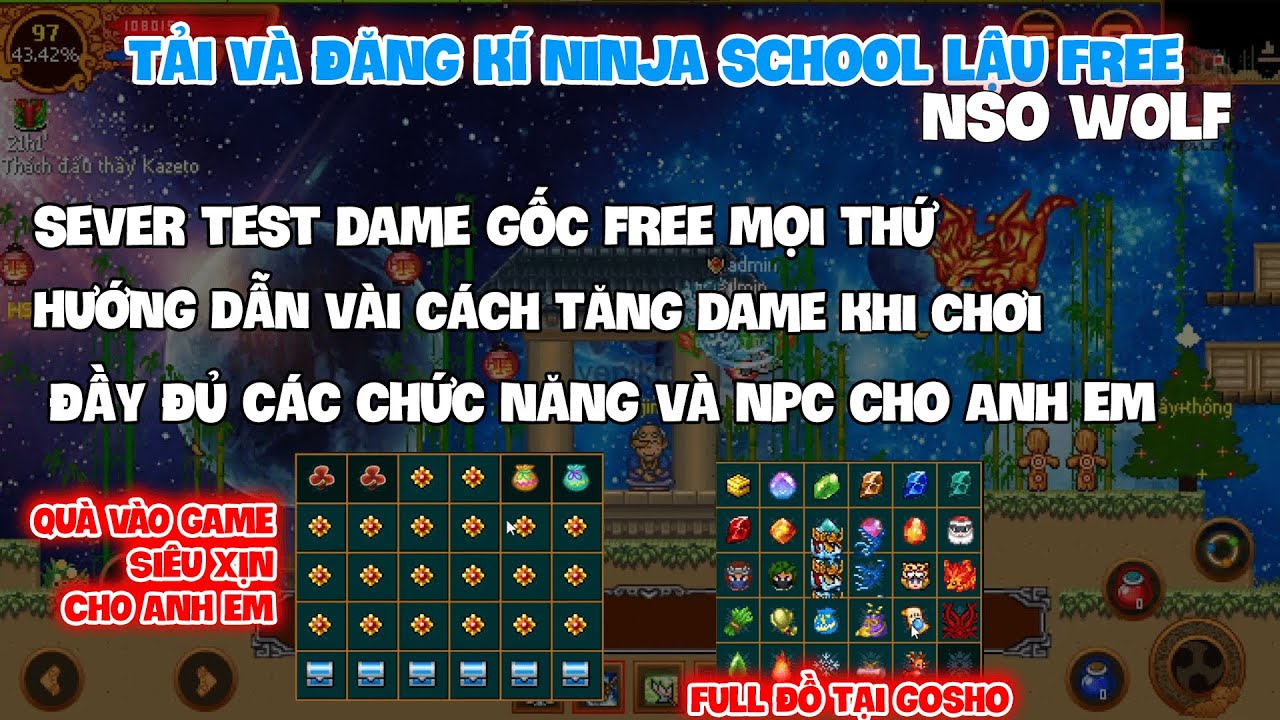 Ninja School Lậu | SEVER TEST - DAME GỐC, Sever Nhập Code Có Nhiều Quà ...