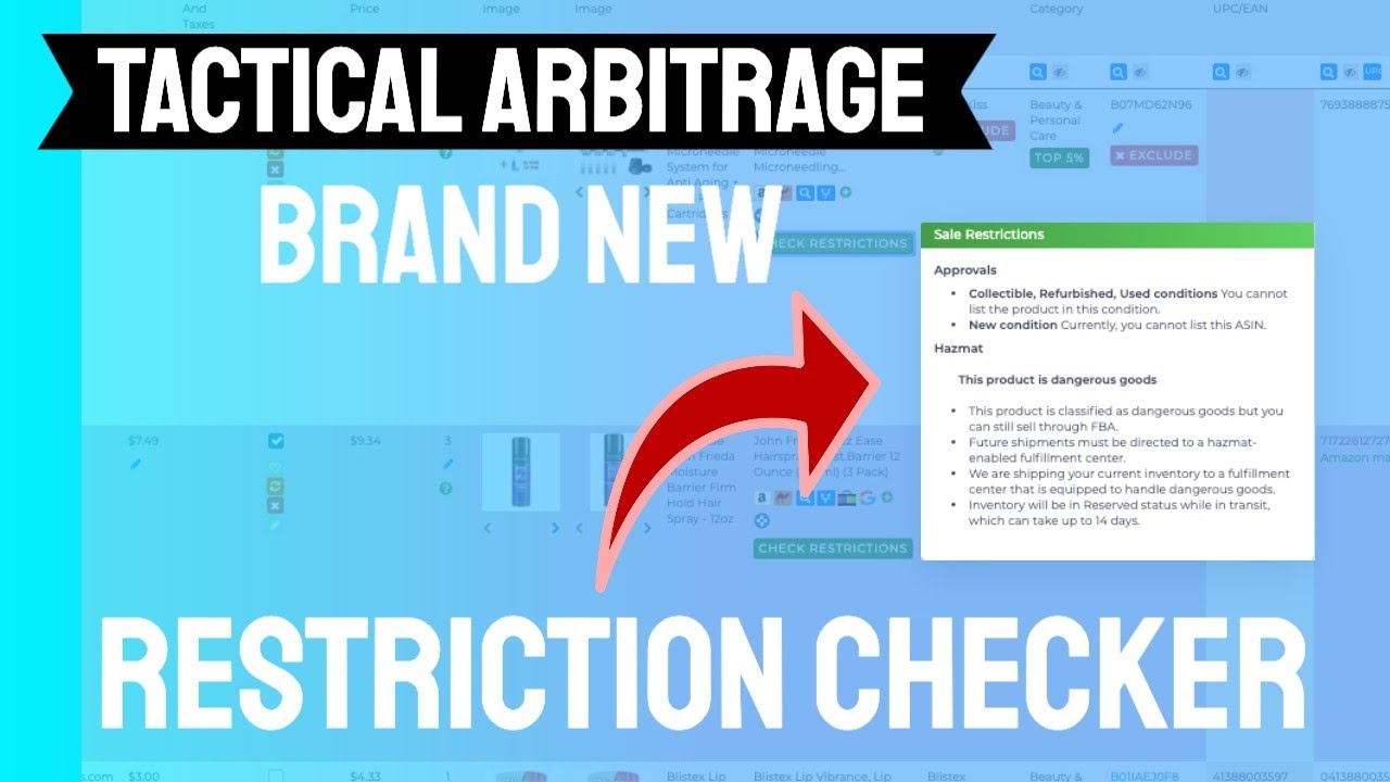 Tactical Arbitrage Check Restrictions Feature Tutorial (HUGE NEW ...